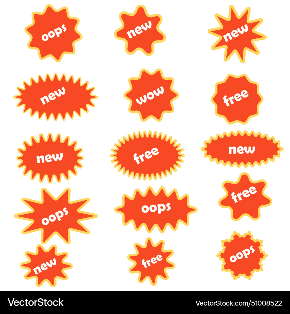 Starburst red 290324 Royalty Free Vector Image