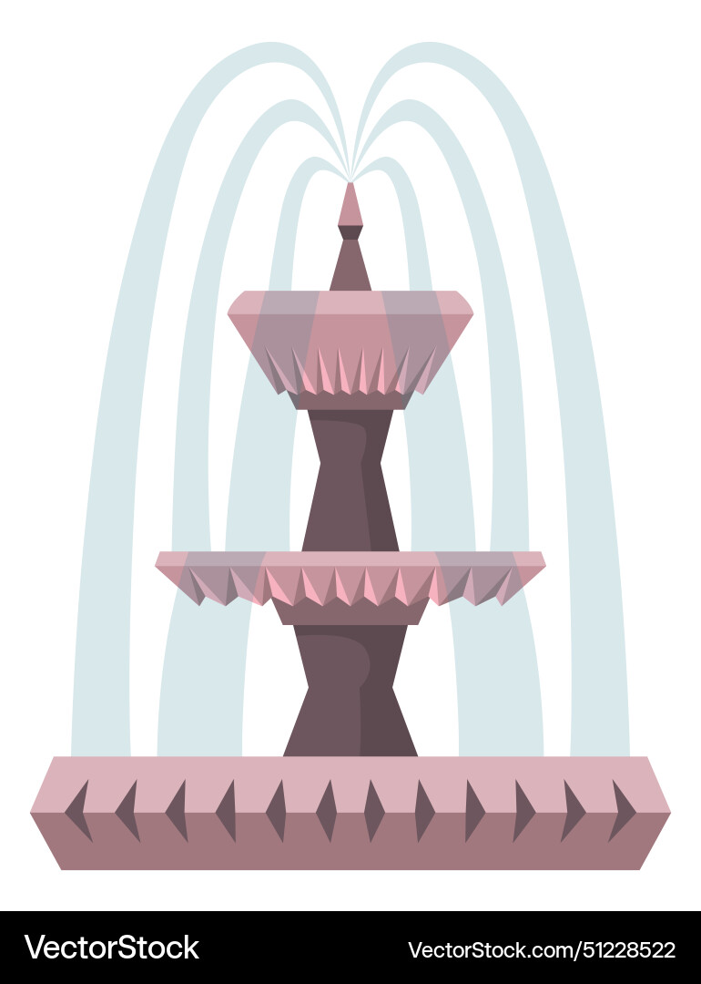 Water fountain and splash vintage Royalty Free Vector Image