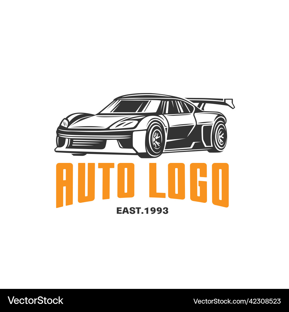 Car emblem custom racing Royalty Free Vector Image