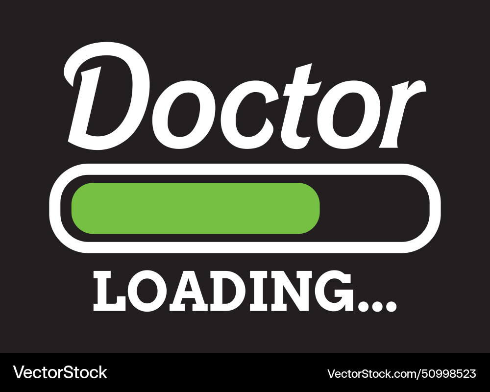 Doctor loading Royalty Free Vector Image - VectorStock