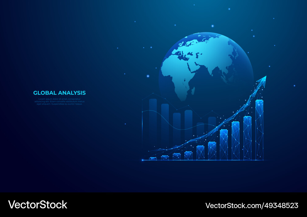 Global Rise Graph - Finanzen Diagramm Lizenzfreier Vektor