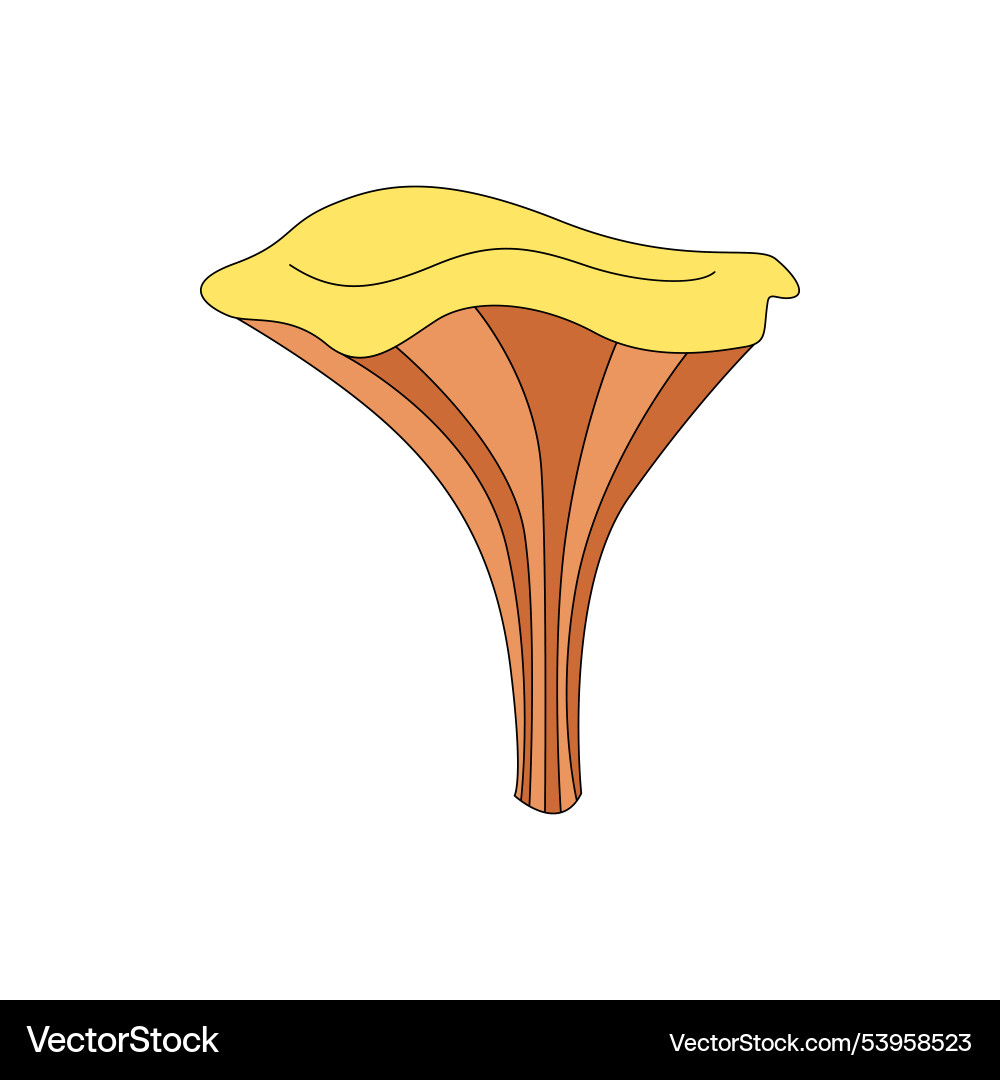 Groovy hippie mushroom magic psychedelic yellow Vector Image