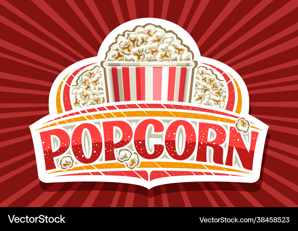 Logo for popcorn Royalty Free Vector Image - VectorStock