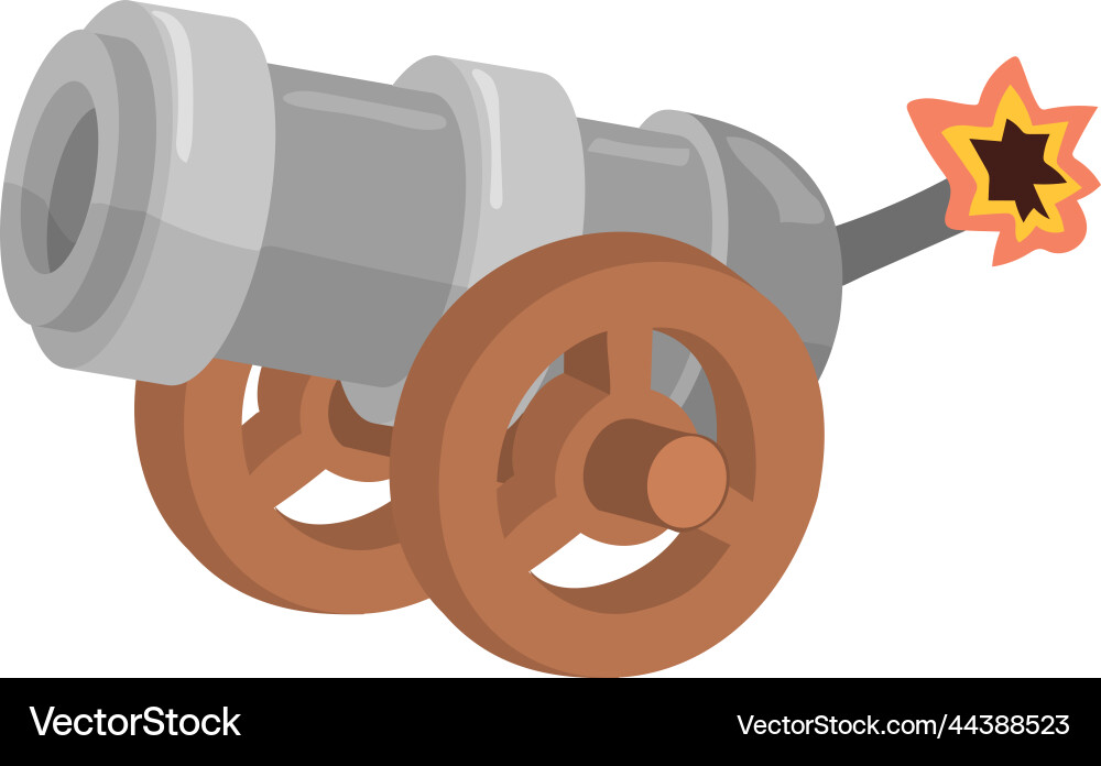 Retro Cartoon Cannon Icon Royalty Free Vector Image