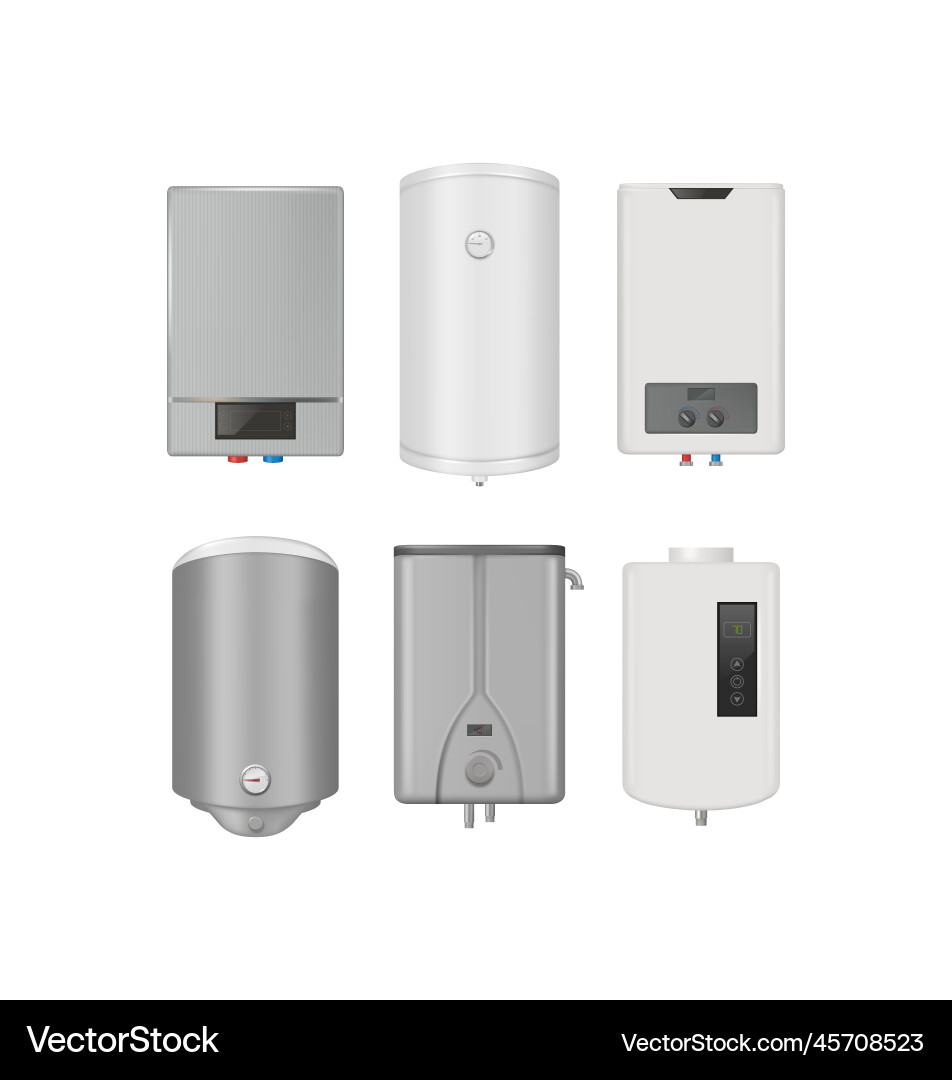 Water Heater Systems & Controls Royalty Free Vector