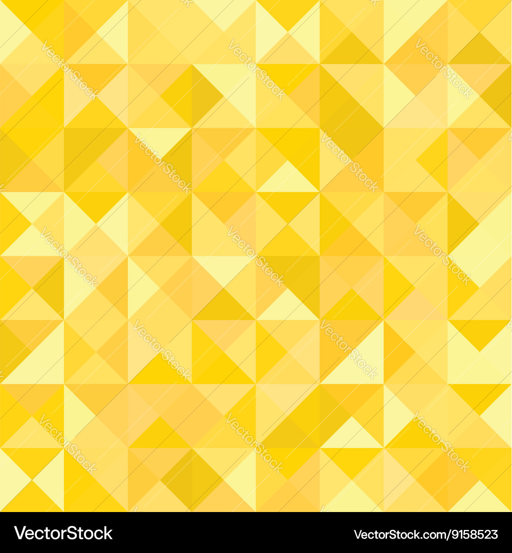 Yellow abstract pattern - triangle and square Vector Image