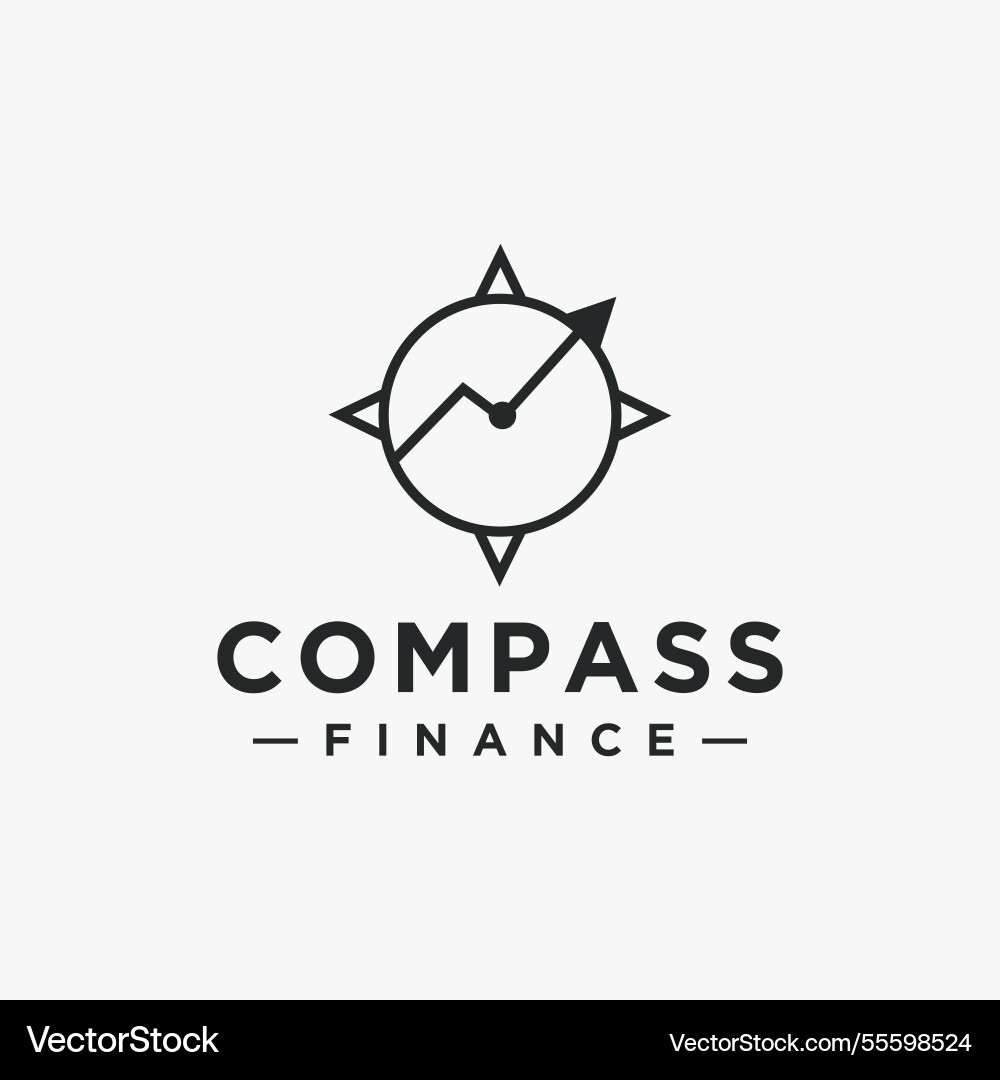 Abstract navigator compass finance logo Royalty Free Vector