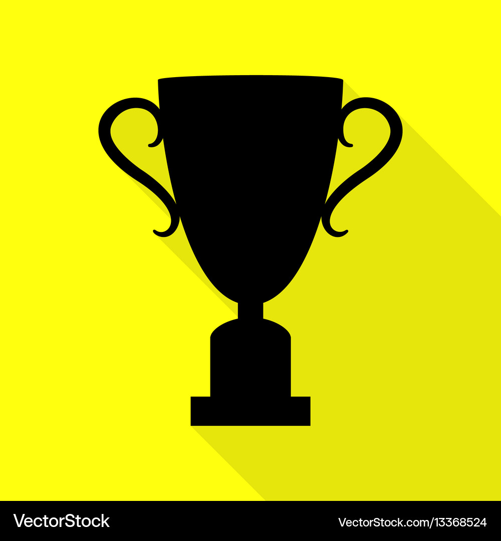 Champions cup sign black icon with flat style – Royalty-Free Vector ...