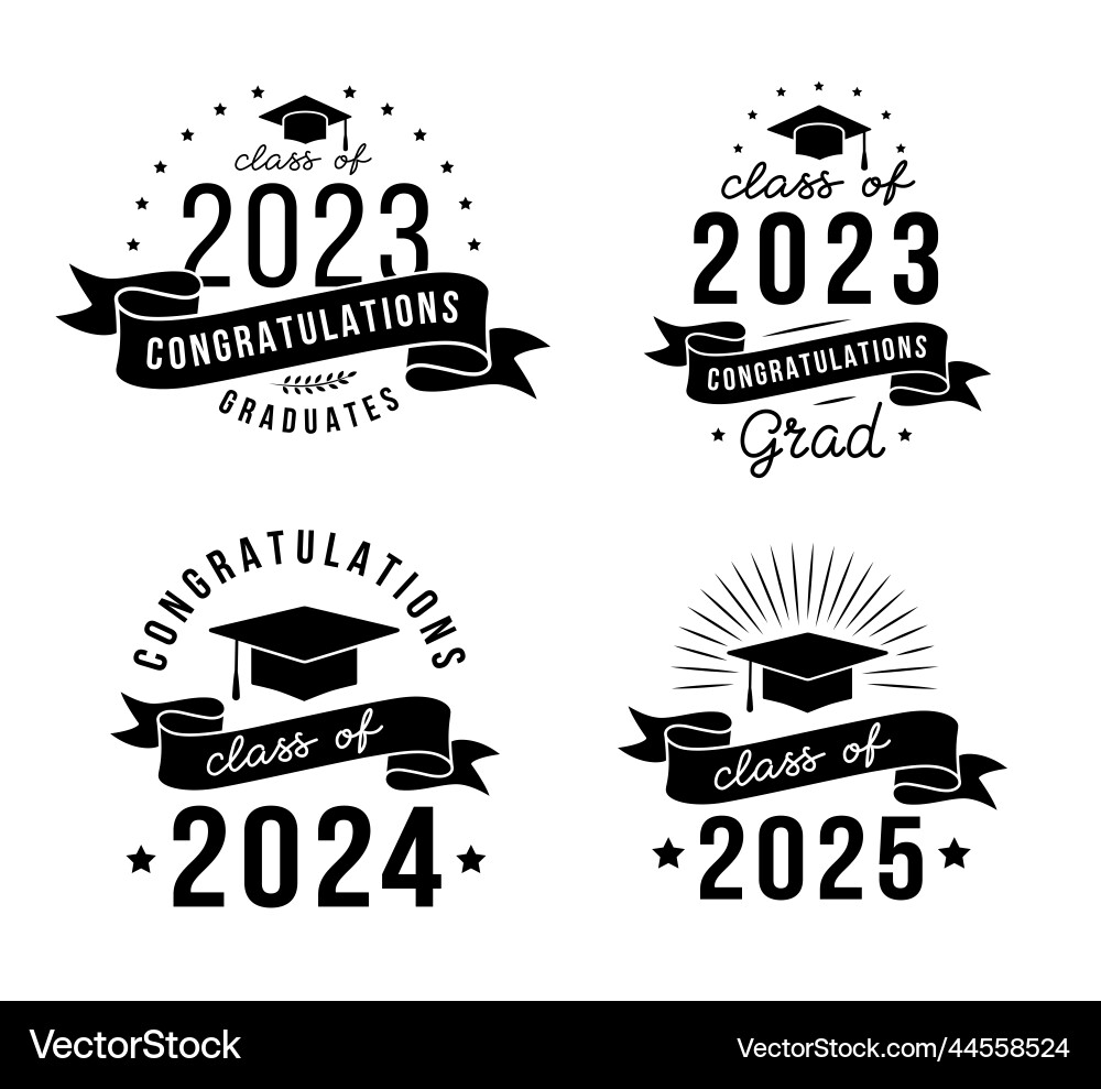 Congratulations grad lettering Royalty Free Vector Image
