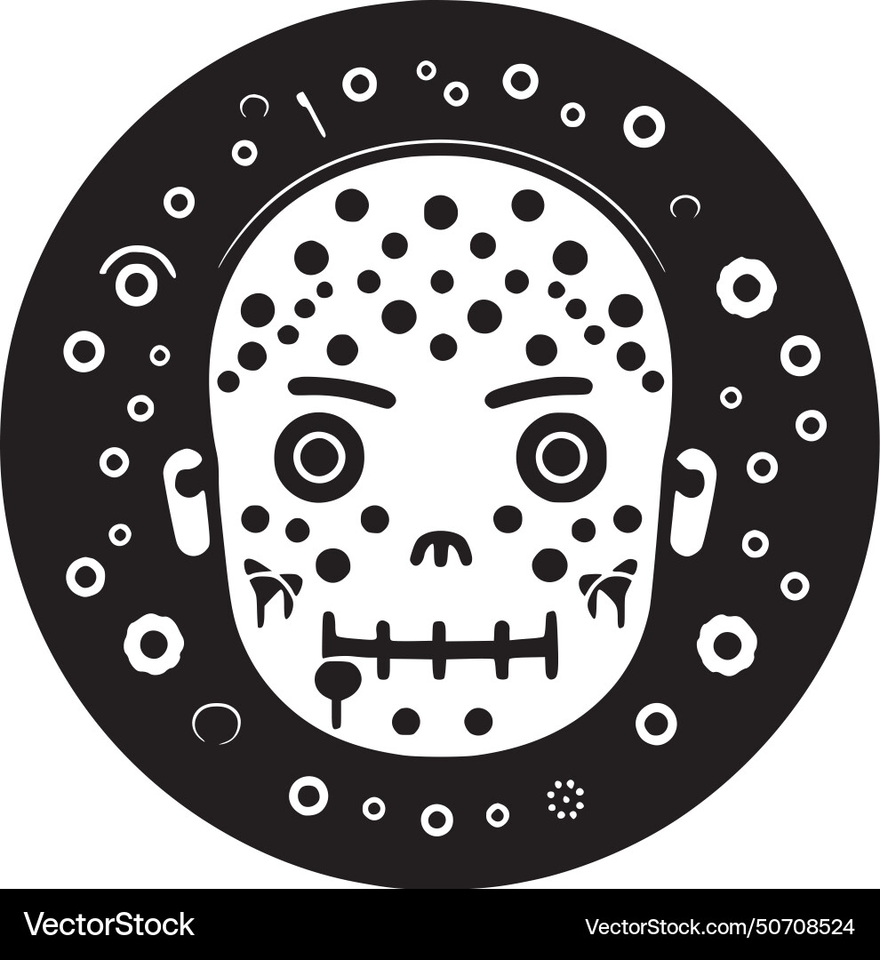 Horror - minimalist and flat logo Royalty Free Vector Image