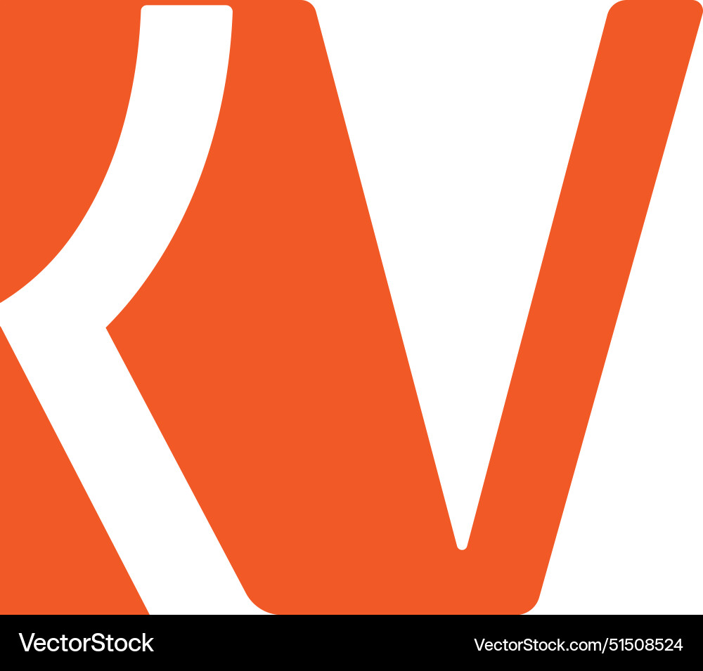 Kv logo design vk letters template Royalty Free Vector Image