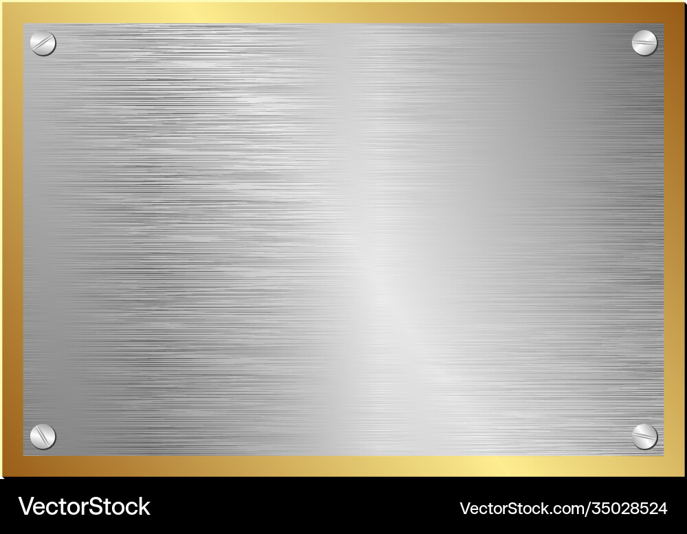 Metal plaque Royalty Free Vector Image - VectorStock