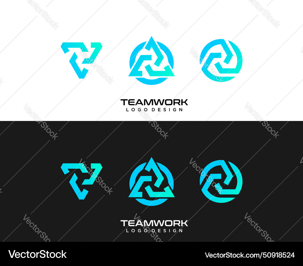 Teamwork logo Royalty Free Vector Image - VectorStock