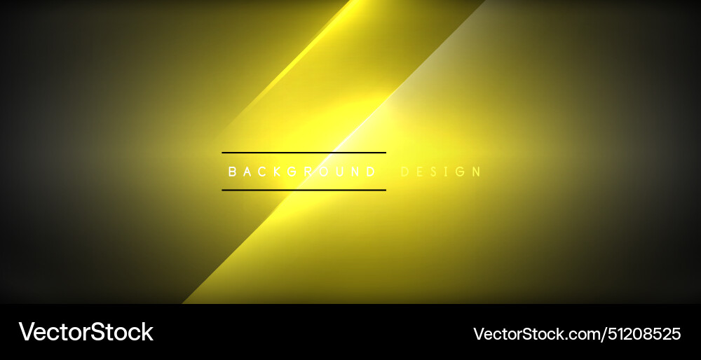 Amber lightning bolt shines in black sky Vector Image