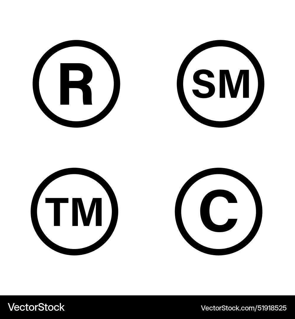 Copyright icon registered trademark – Royalty-Free Vector | VectorStock