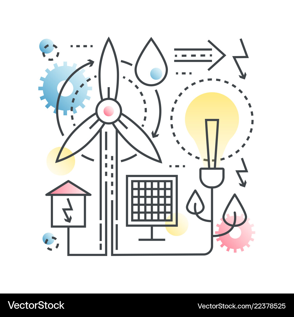 Ecology green energy clear environment Royalty Free Vector