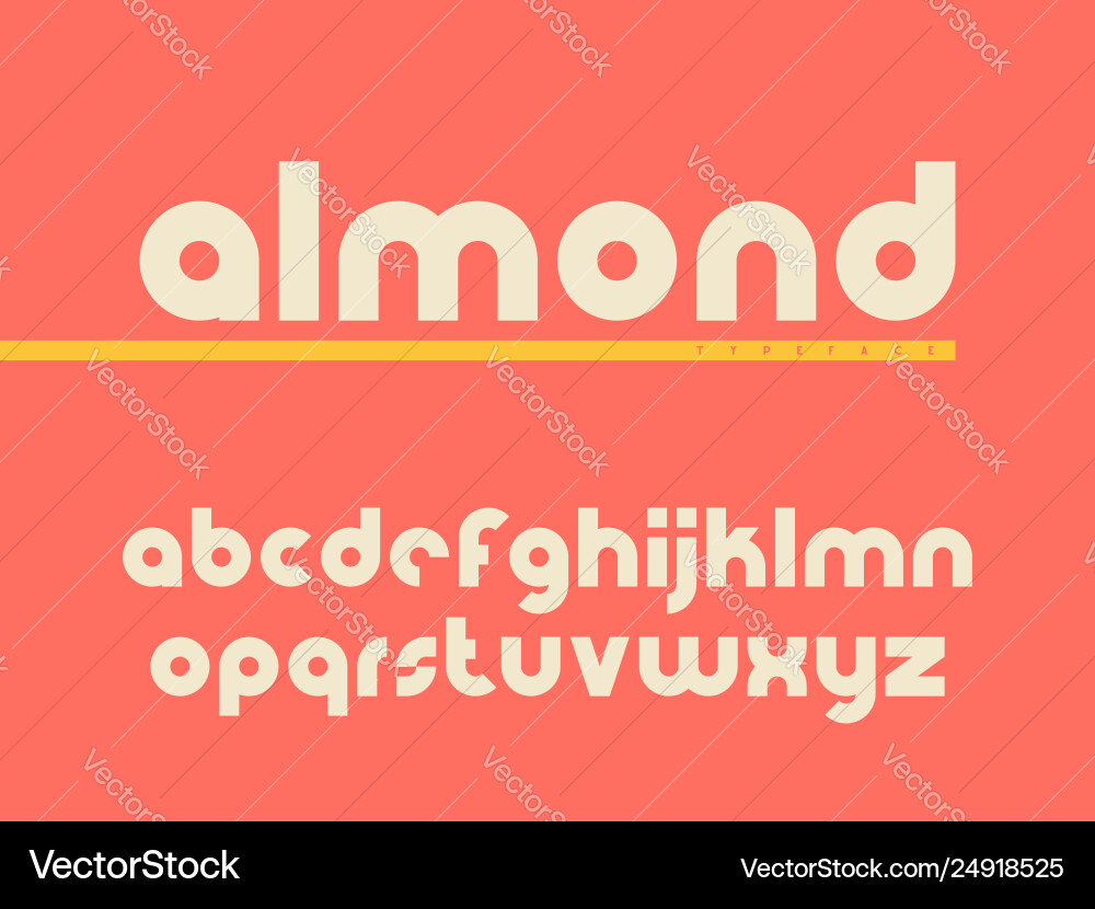 Rounded lowercase font latin alphabet letters Vector Image