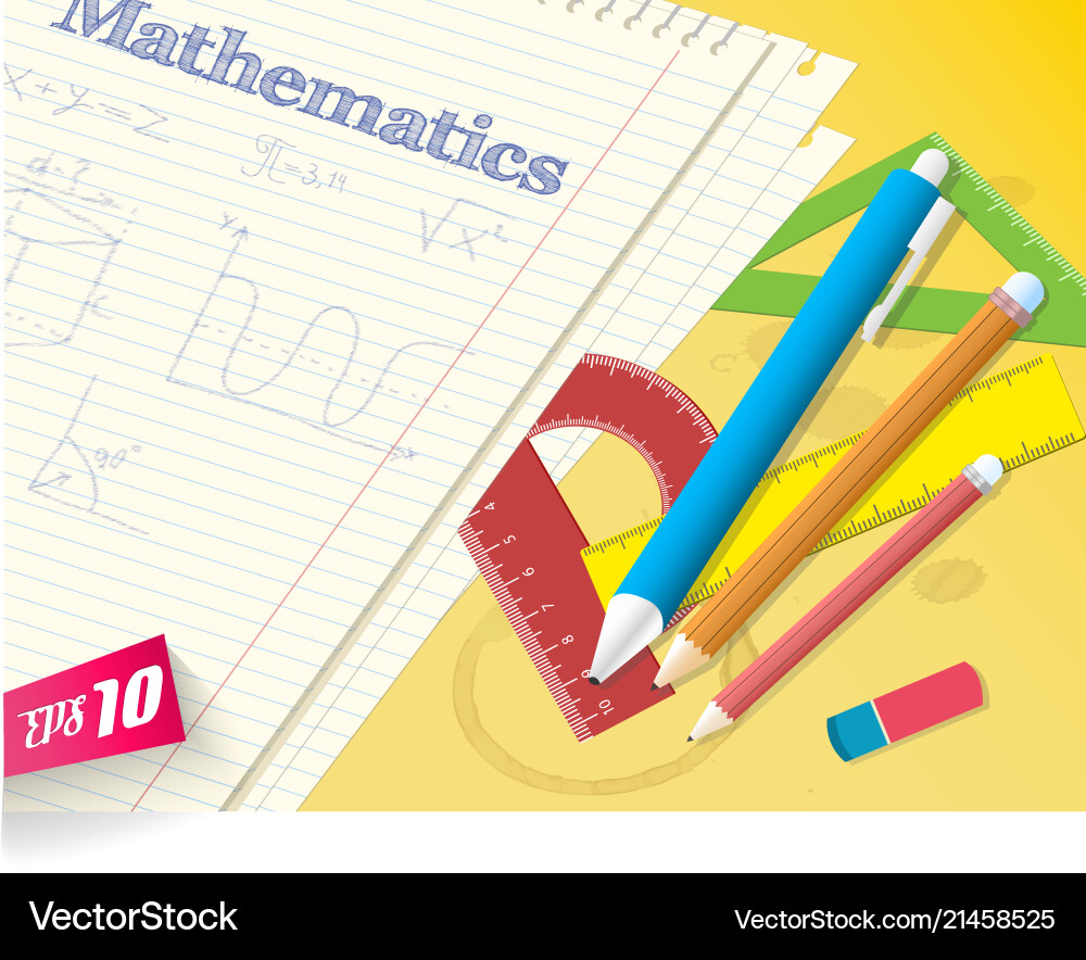 School math template Royalty Free Vector Image