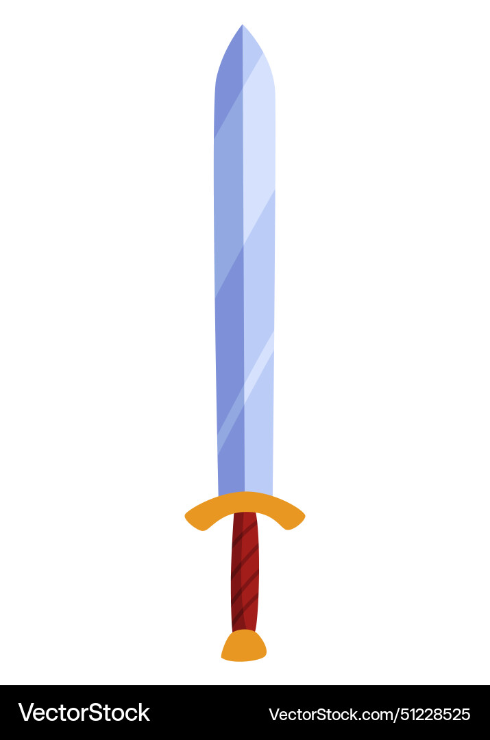 Sword game icon cartoon ui symbol Royalty Free Vector Image