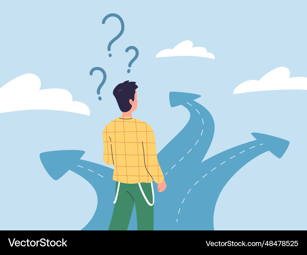 Uncertain Career Path Royalty Free Vector Image