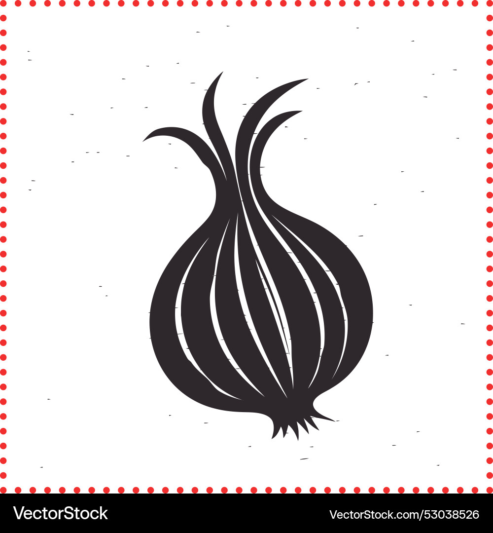 Abstract onion shape silhouette design Royalty Free Vector