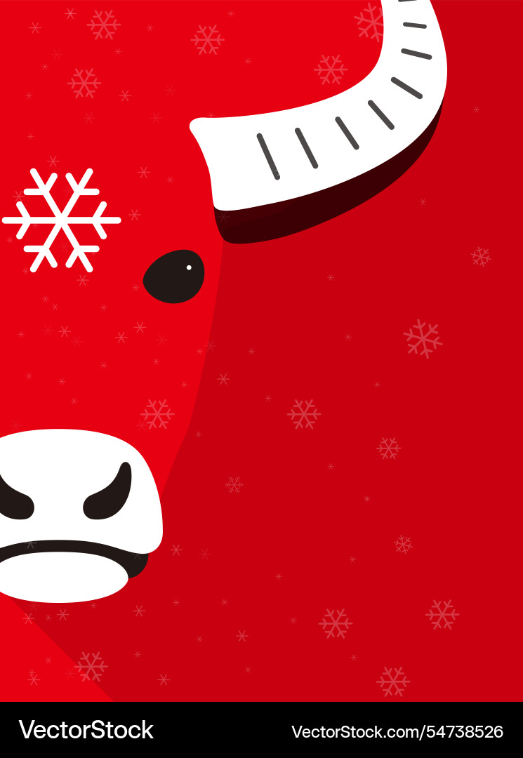 Asian buffalo face flat icon design Royalty Free Vector