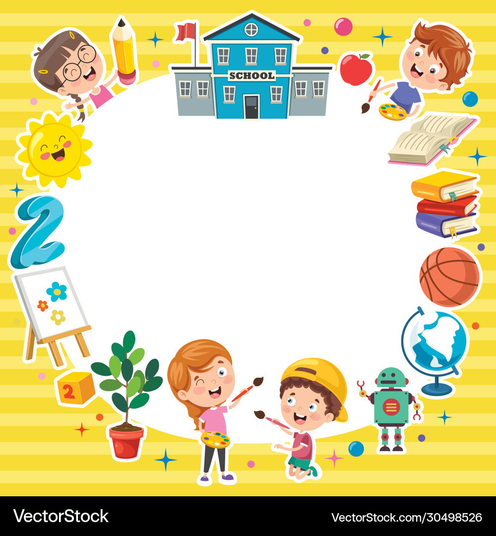 Background with children Royalty Free Vector Image