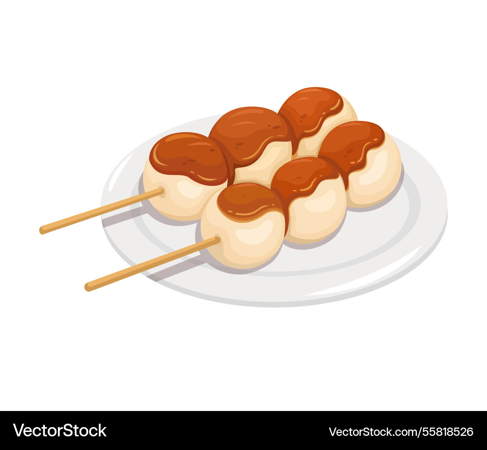 Dango japanese food Royalty Free Vector Image - VectorStock