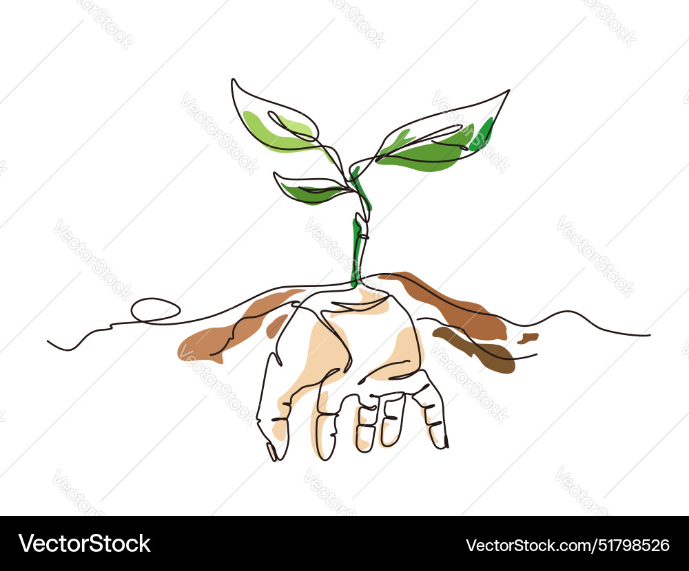 Hand become roots graphic Royalty Free Vector Image