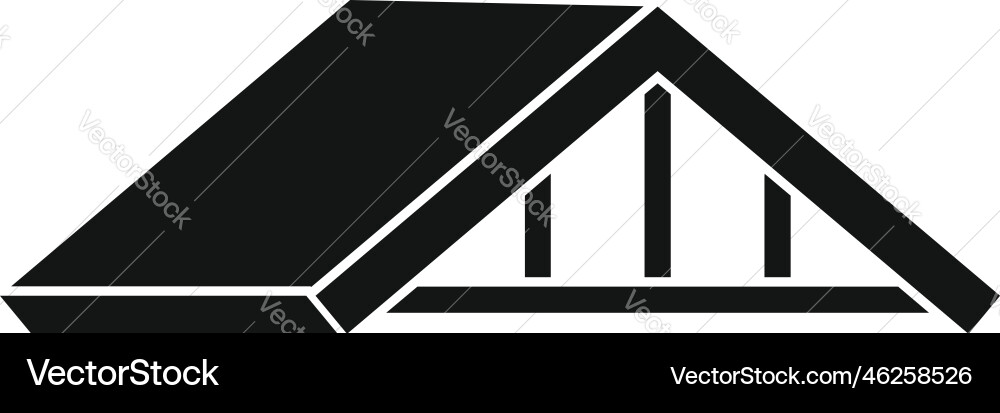 Material roof icon simple building Royalty Free Vector Image