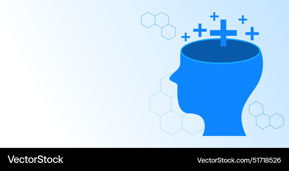 Mental health wellness concept background Vector Image