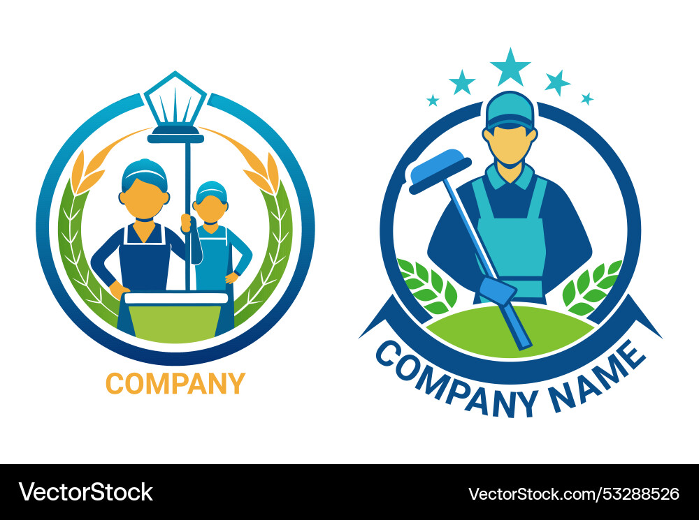 Professional cleaning logo for business bra Vector Image