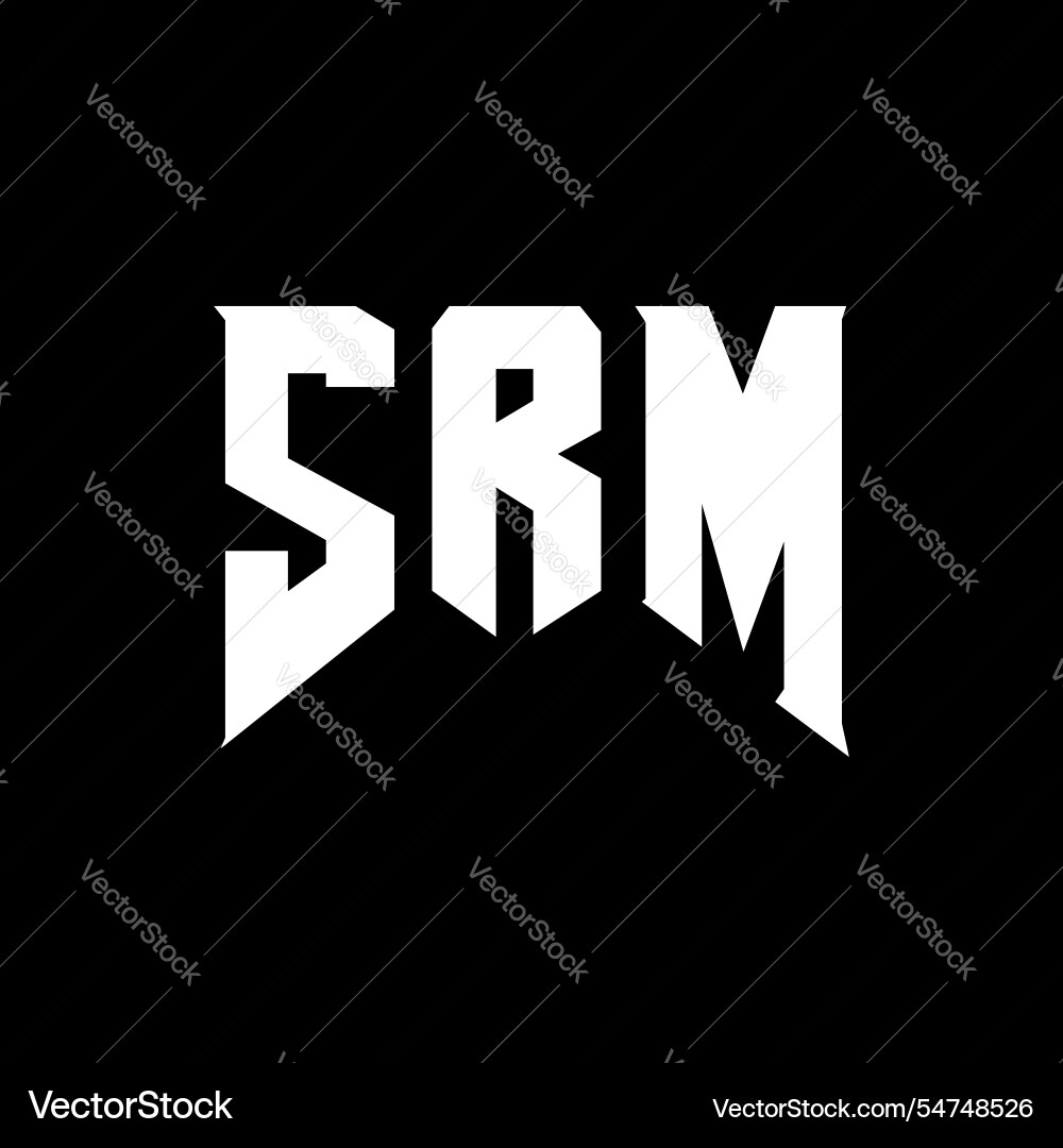 Srm letter logo design for technology company Vector Image