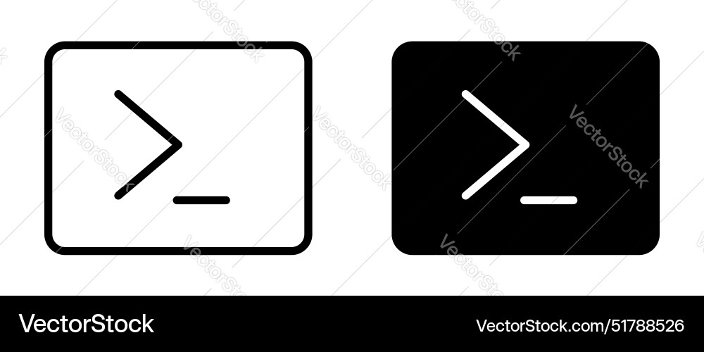 Terminal icon Royalty Free Vector Image - VectorStock