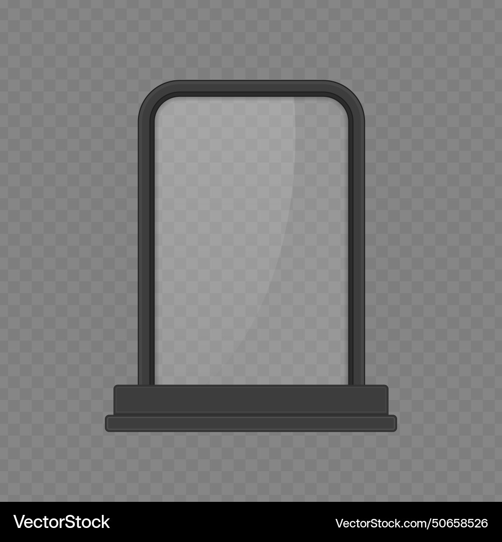 Transparent glass award trophy table Royalty Free Vector
