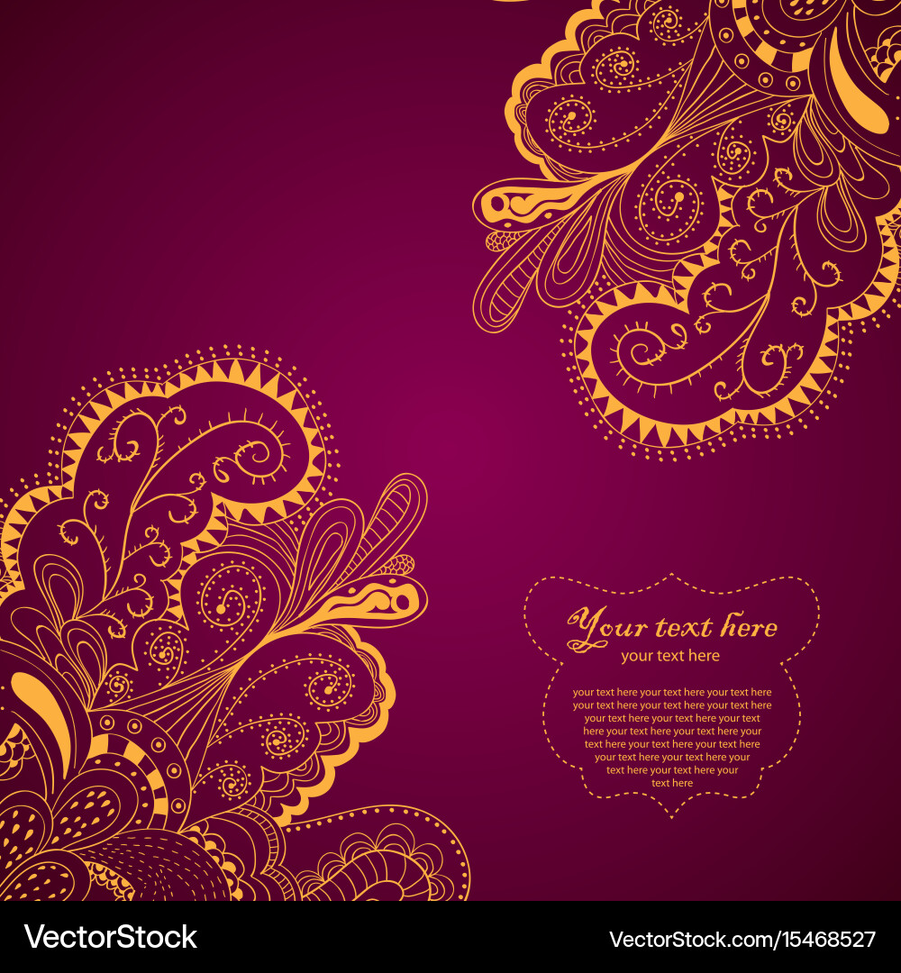 Decorative element border card Royalty Free Vector Image