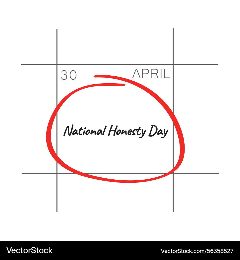 National honesty day april 30 Royalty Free Vector Image