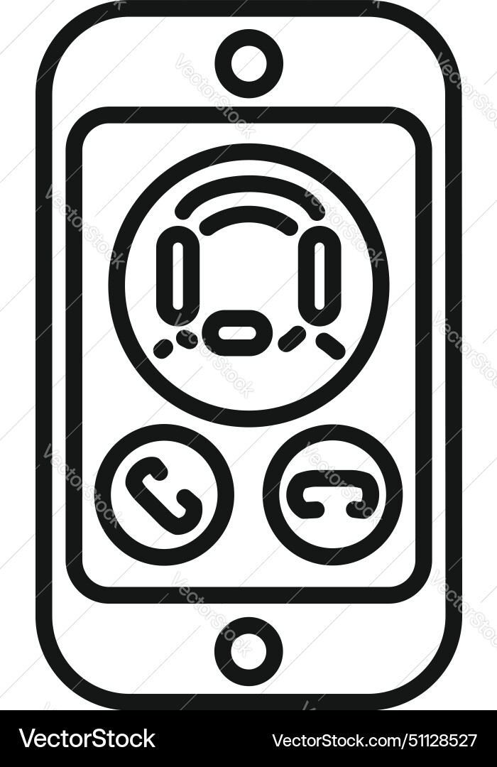 Phone support call icon outline call Royalty Free Vector