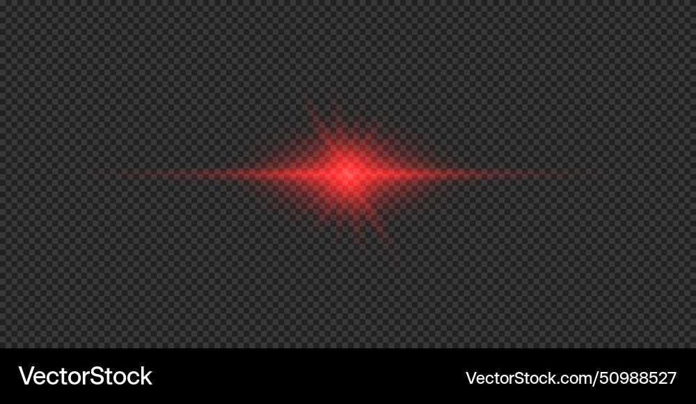 Red horizontal light effect of lens flares Vector Image