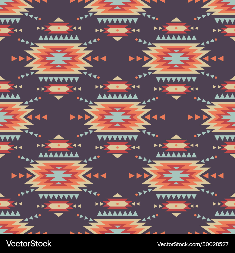 Seamless decorative ethnic pattern american Vector Image