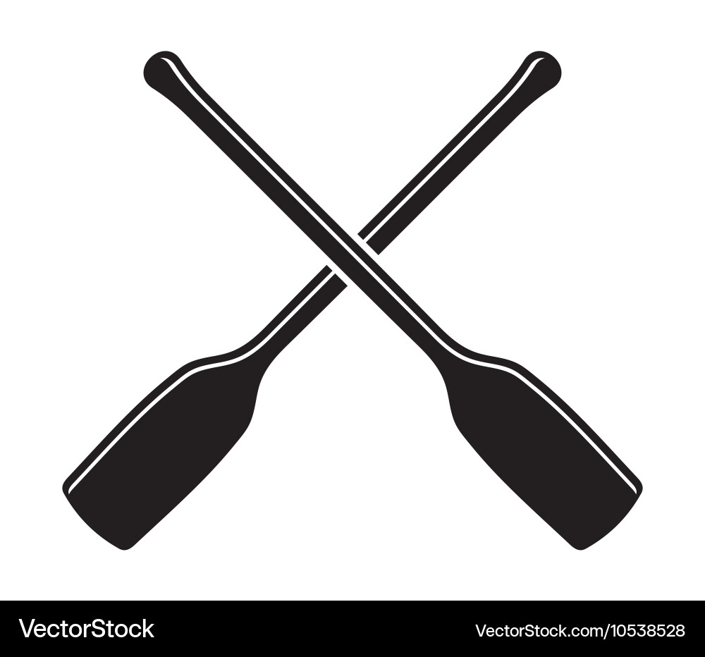 Canoe with paddle icon1 Royalty Free Vector Image