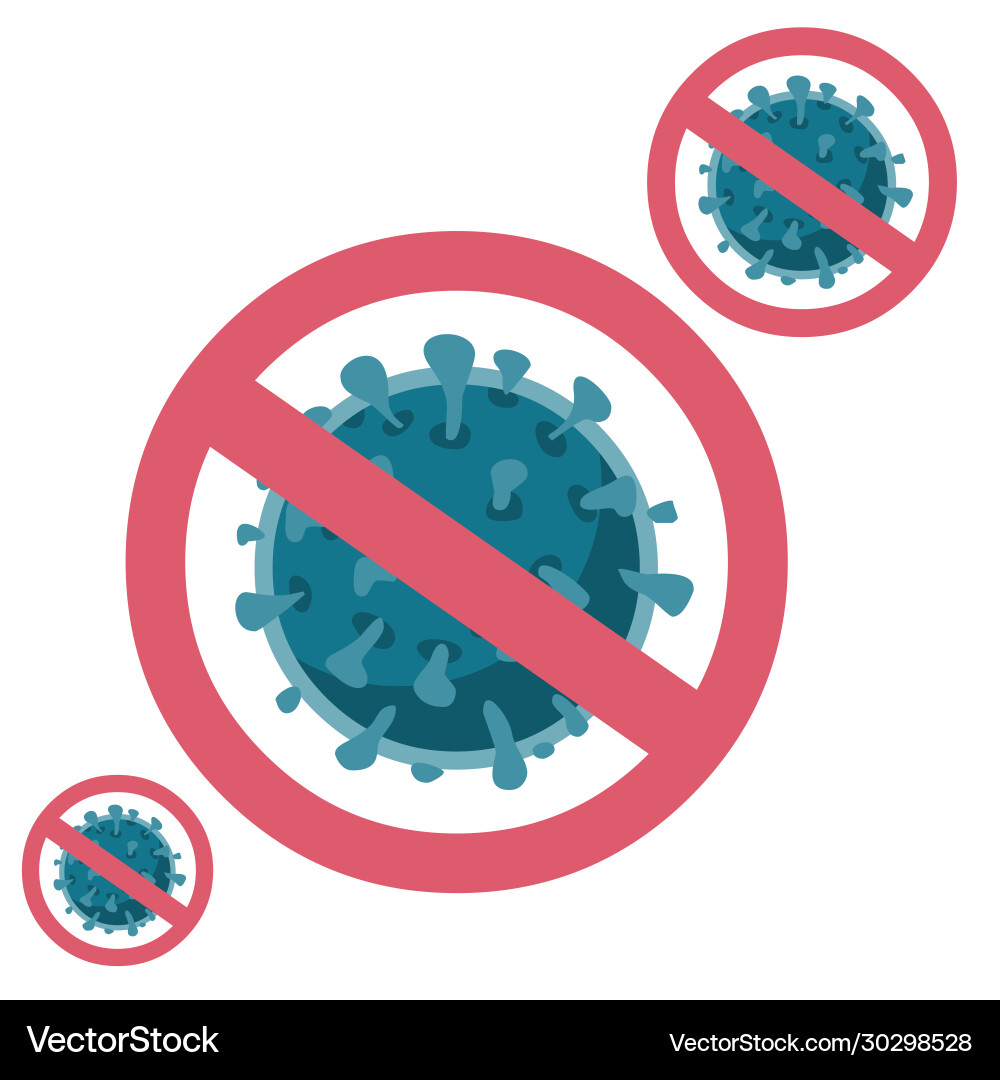Coronavirus Stop Sign Icon Royalty Free Vector Image