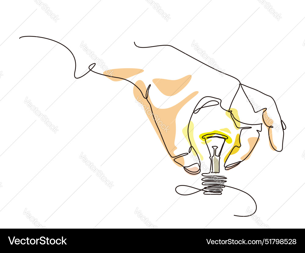 Hand make a bulb shape graphic Royalty Free Vector Image