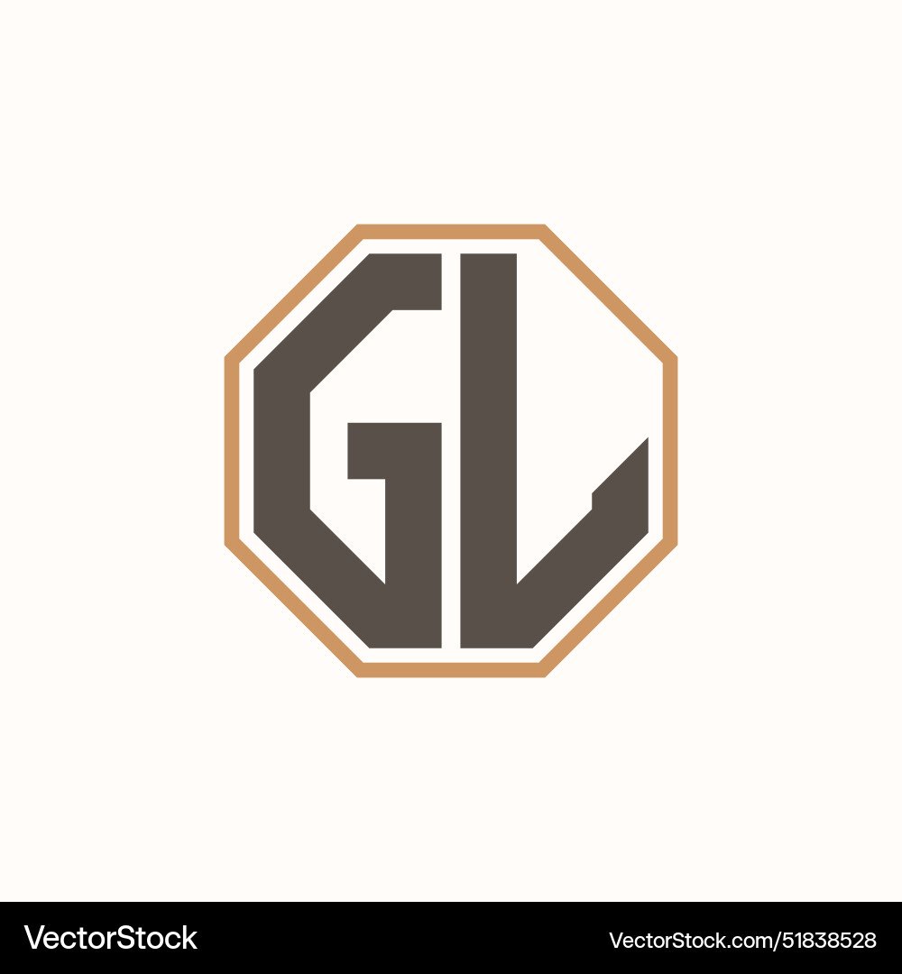 Modern letter gl logo for corporate business – Royalty-Free Vector ...