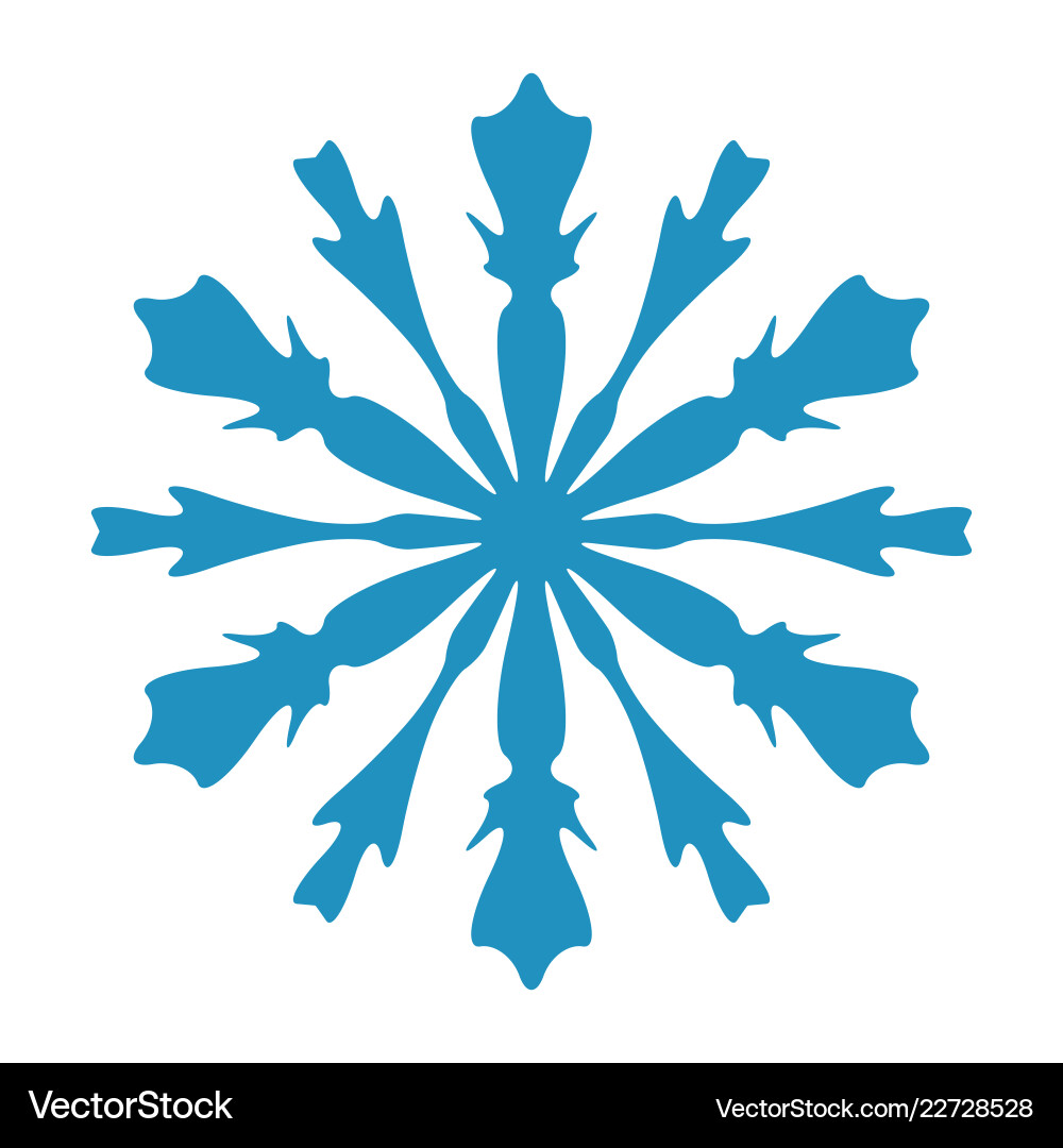 Simple isolated snowflake Royalty Free Vector Image