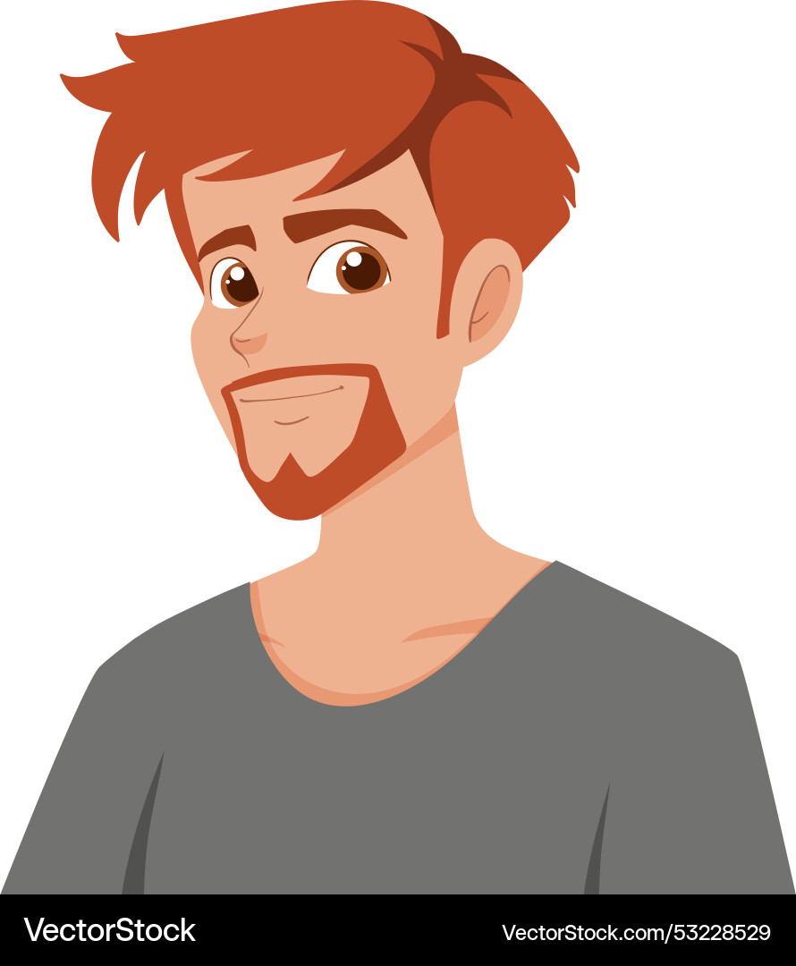Cartoon man with red hair and beard Royalty Free Vector