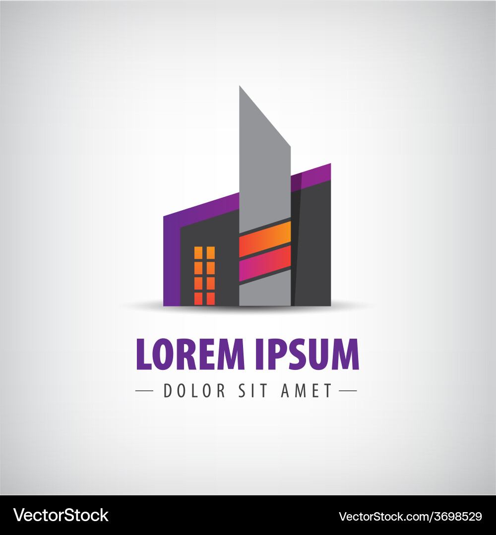 Creative building construction house Royalty Free Vector