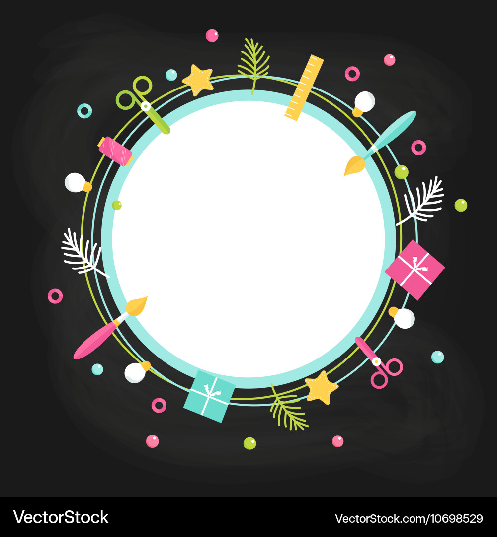 Creative poster template for art craft handmade Vector Image