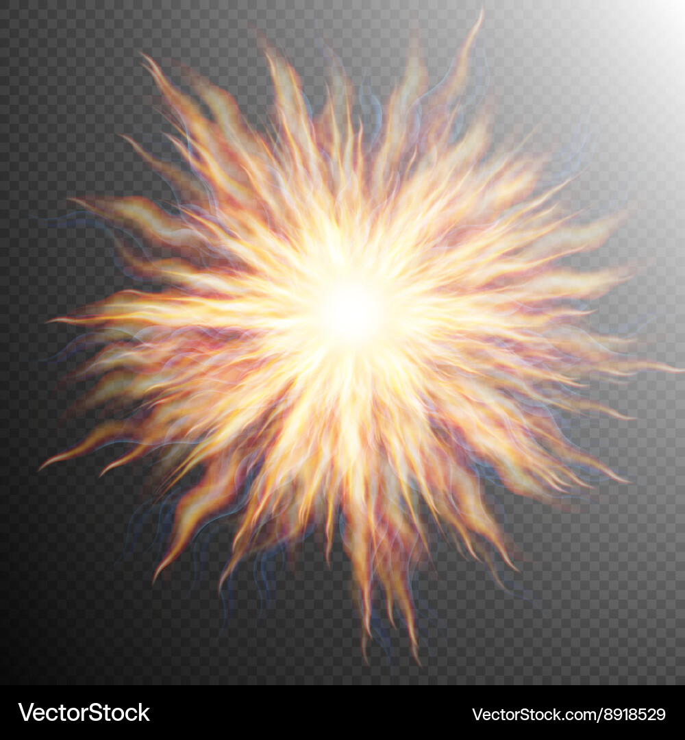 Explosion big bang fire burst eps 10 Royalty Free Vector