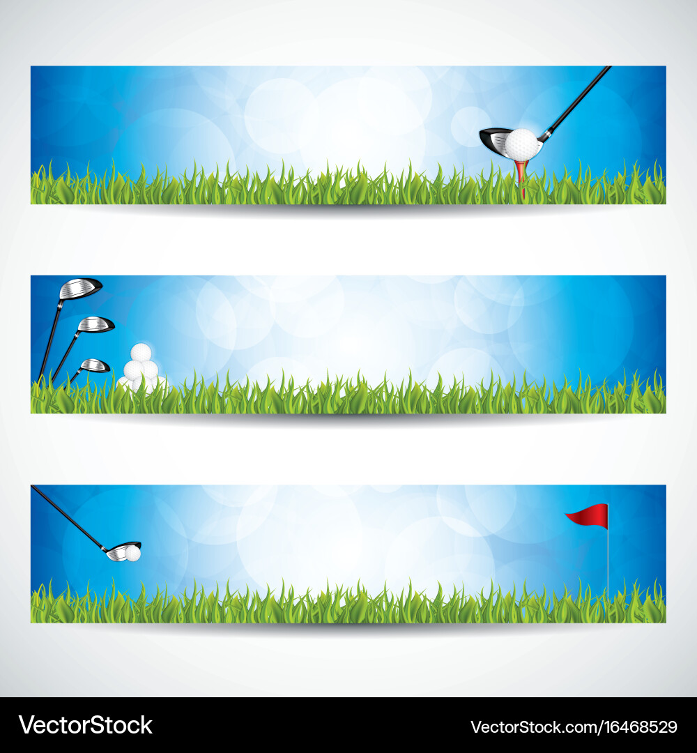 Golf banners Royalty Free Vector Image - VectorStock